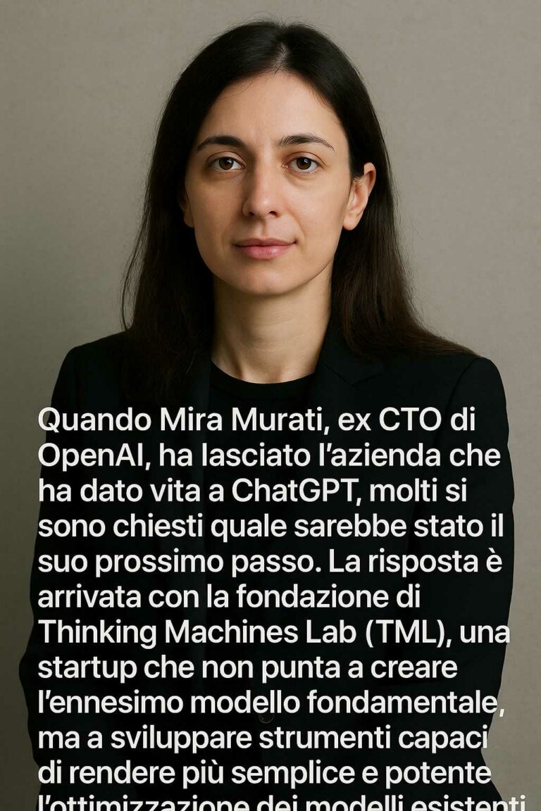 Tinker, il primo prodotto API by Thinking Machines Lab di Mira Murati ...